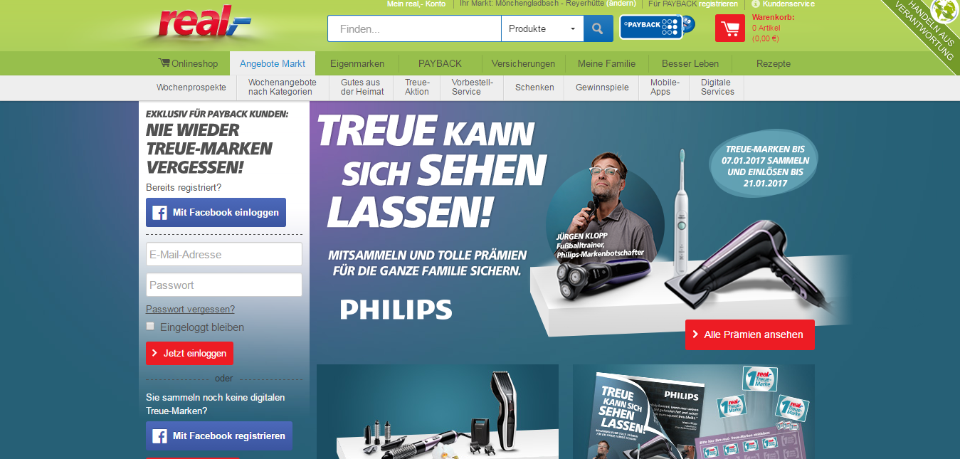 Real Philips Treueaktion mit hochwertigen Geräten für die Körperpflege